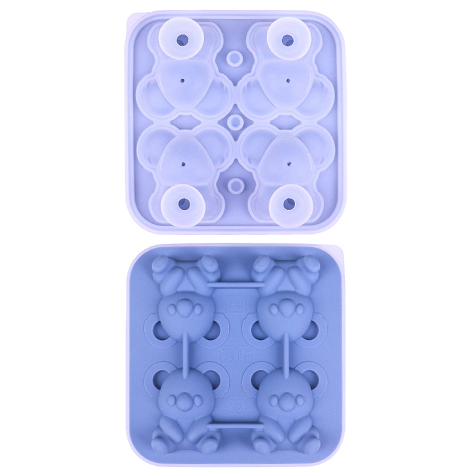 3D Ice Cube Mold, Ongmies Cute 3D Silicone Ice Cube Tray – Reusable ...