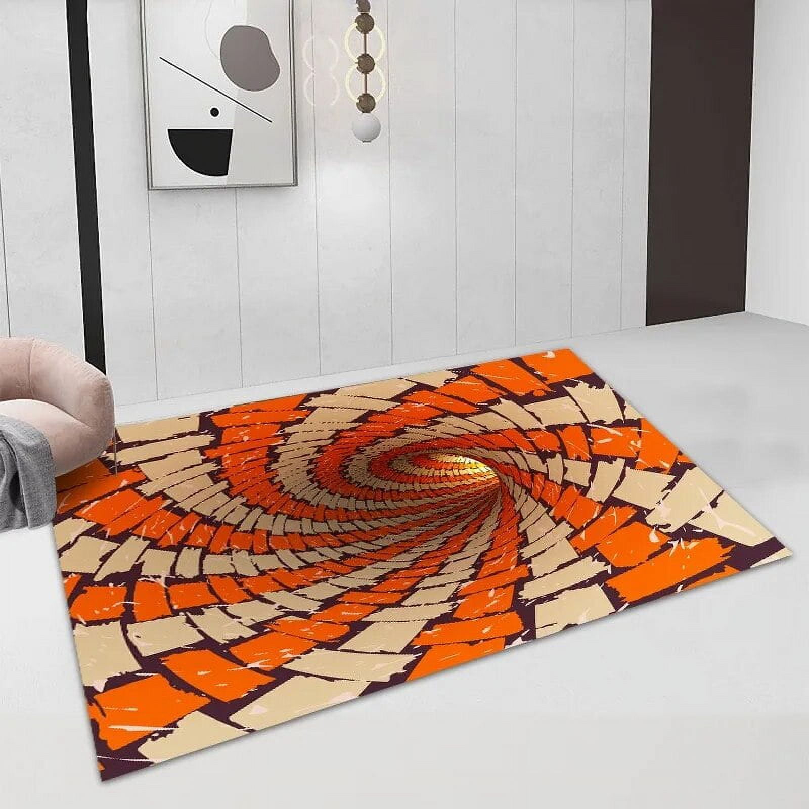 3D Illusion Abstract Vortex Carpet Living Room Entrance Door Mat ...