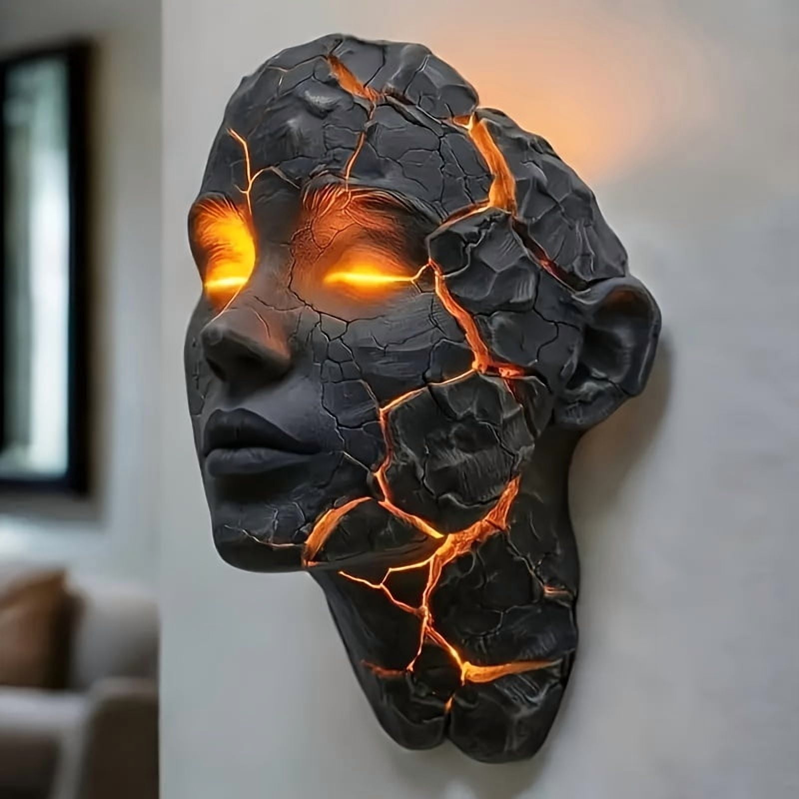 3D Illusion LED Wall Lamp, Stylish Cracked Soul Wall Light & to Install ...