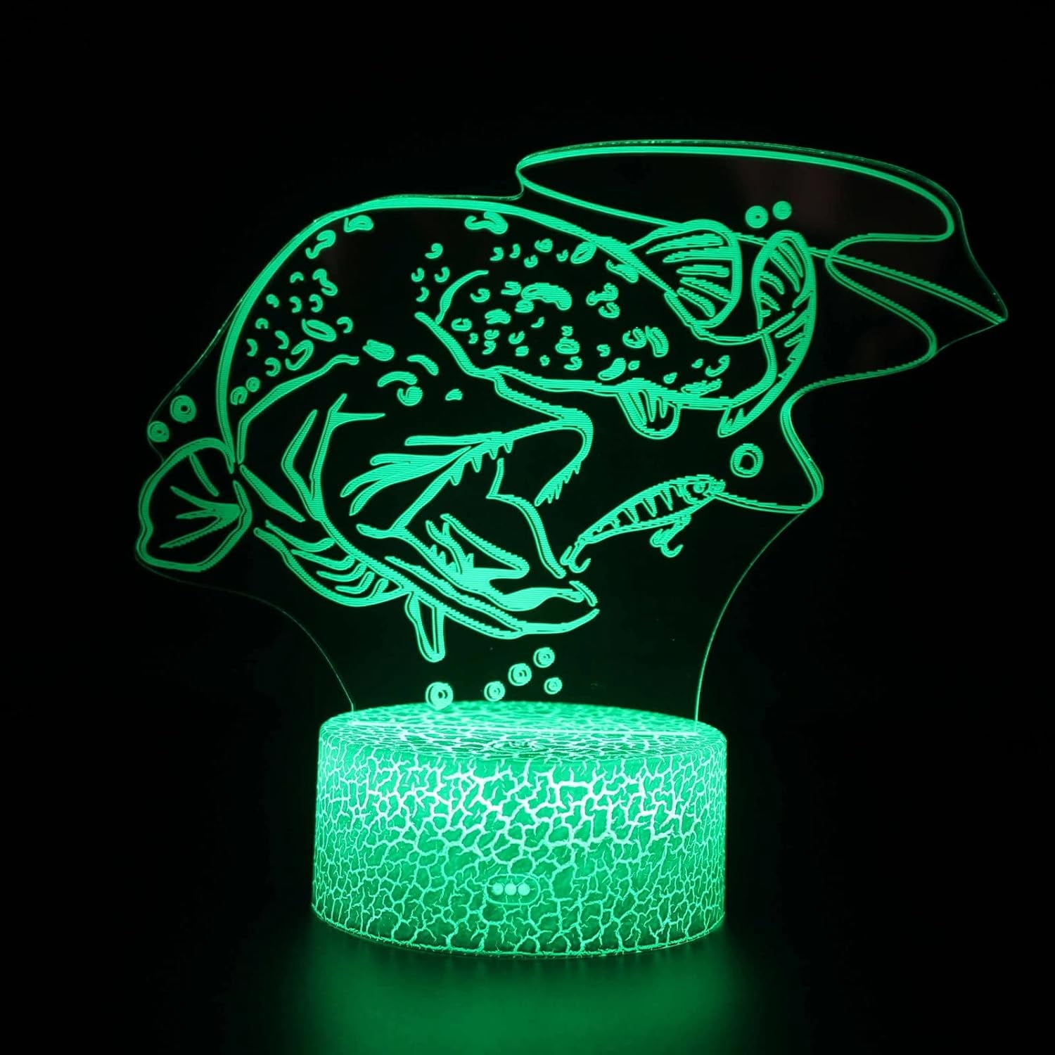 3D Illusion Lamp EEL Mood Light 7 Colour Changing Acrylic LED Night ...