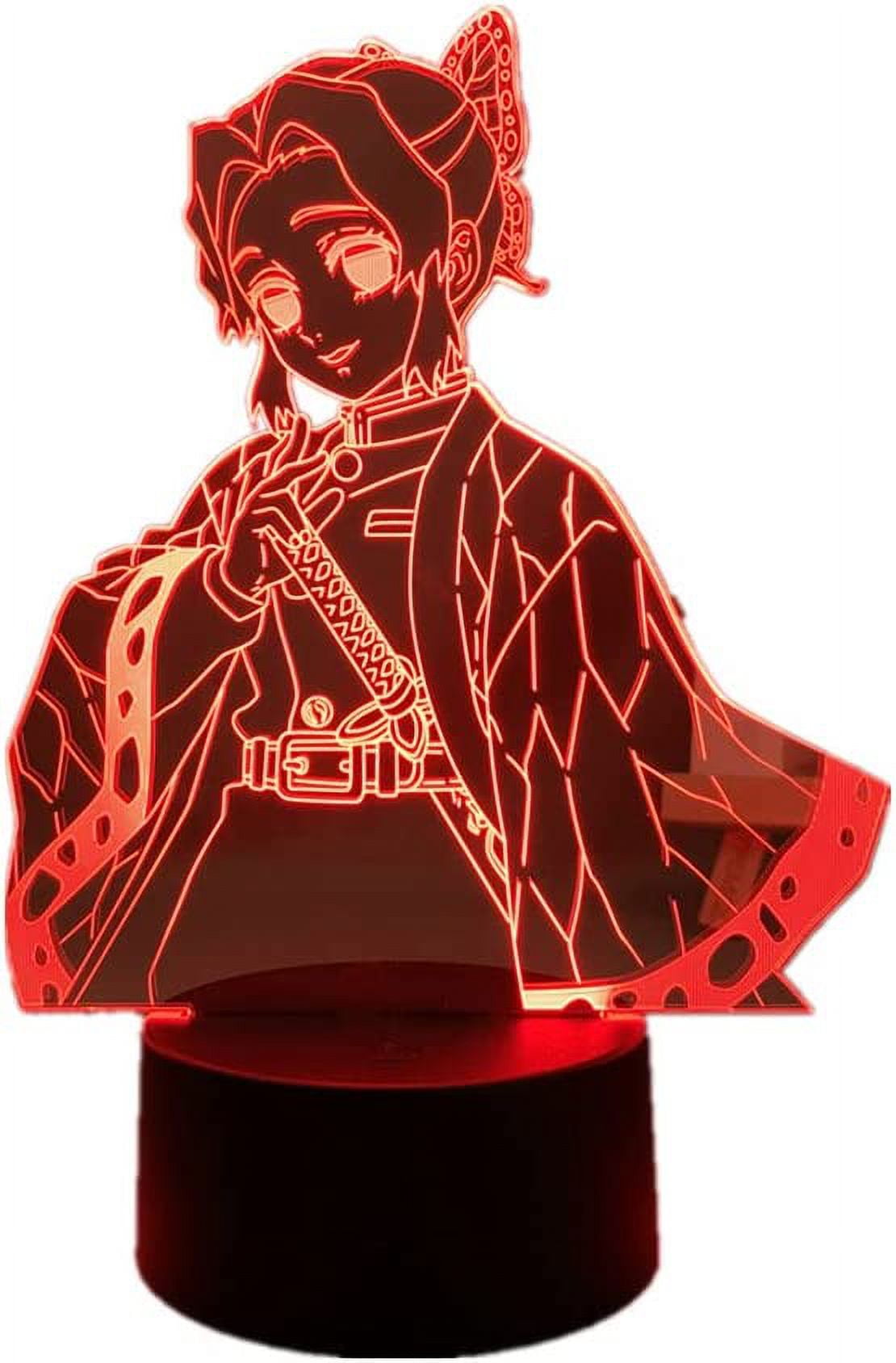 3D Illusion Led Anime Lamp Demon Slayer Kochou Shinobu Night Light Usb ...