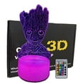 3D Illusion Night Light,LED Illusion Lamp with Remote & Smart Touch 7 ...