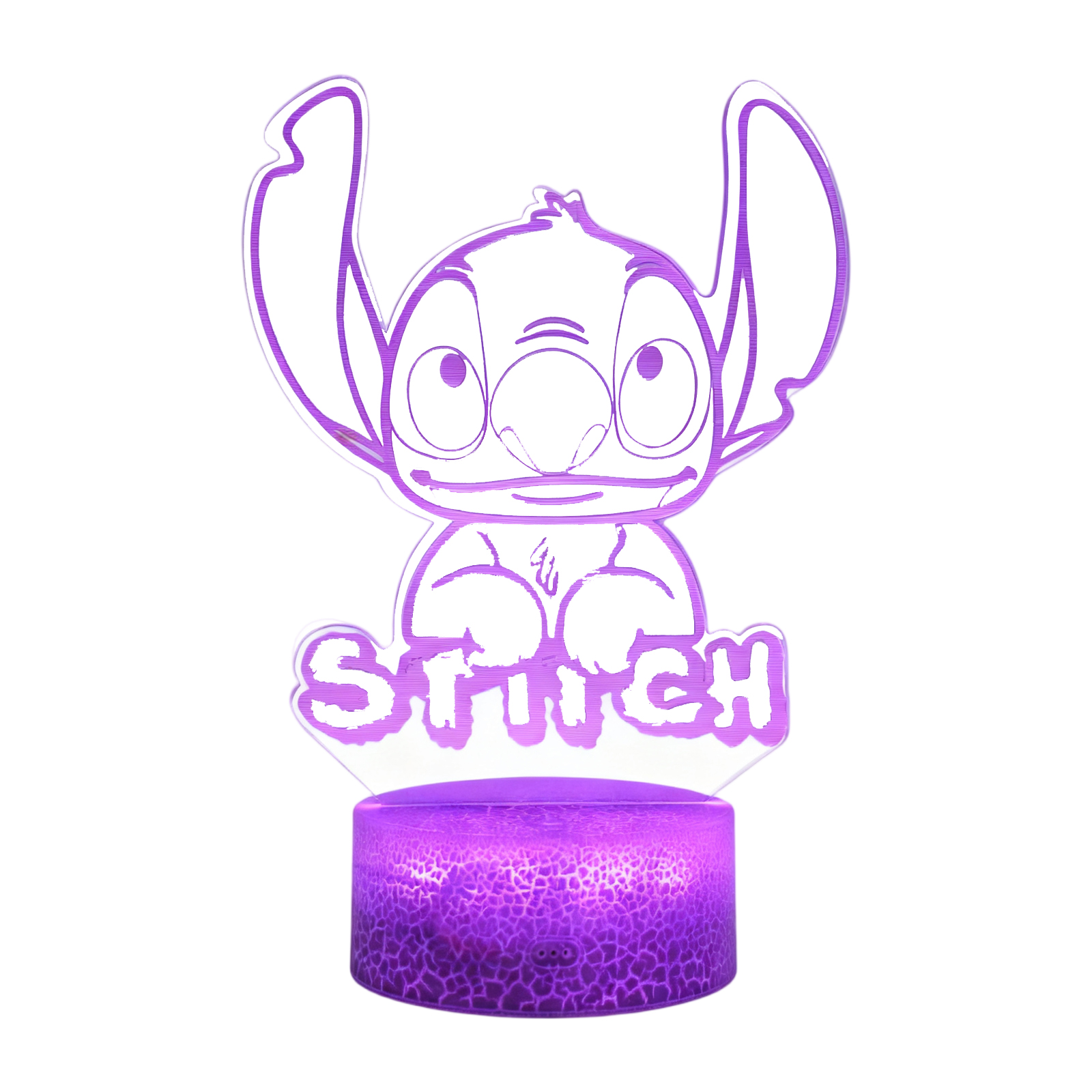 3D Illusion Stitch Night Light: Stitch Light with USB Charging & Smart ...