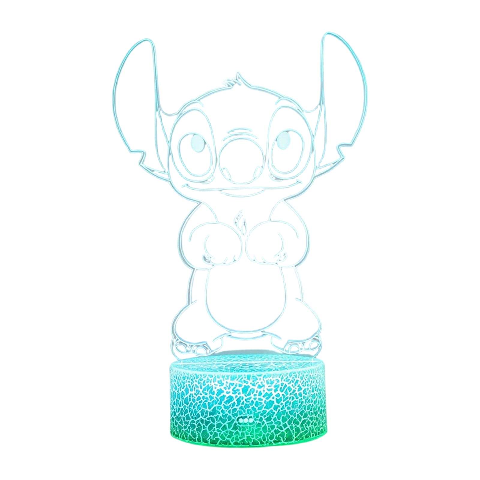 3D Illusion Stitch Night Light: Stitch Light with USB Charging & Smart ...