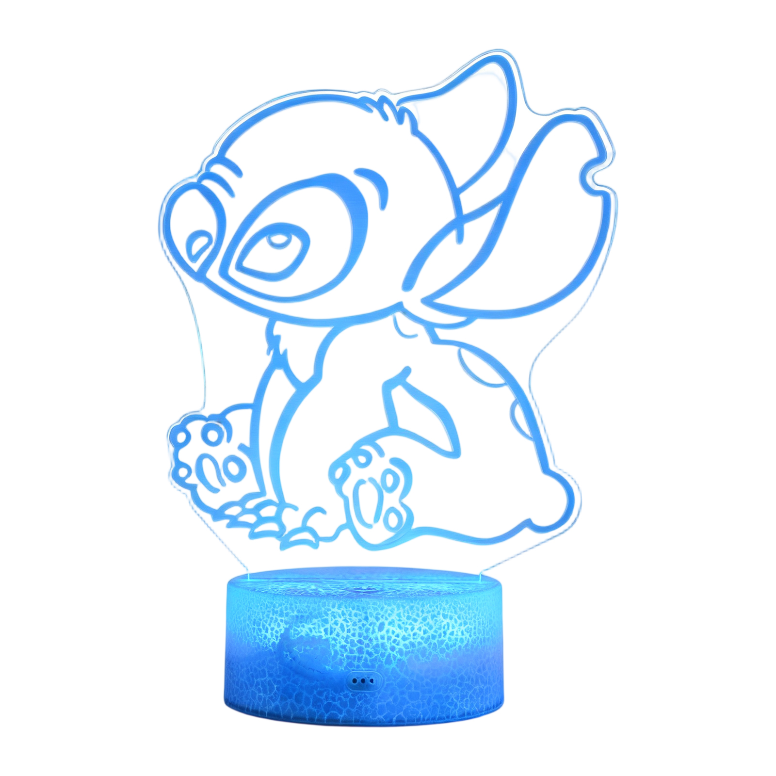 3D Illusion Stitch Night Light: Stitch Light with USB Charging & Smart ...