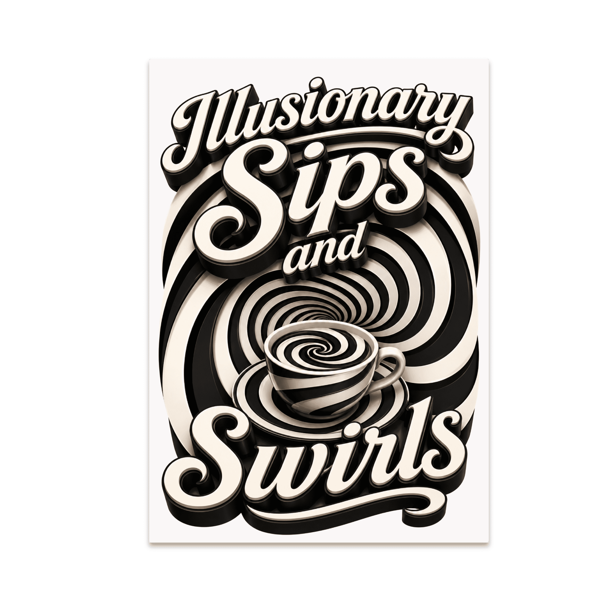 3D Illusionary Sips and Swirls Wall Art - Modern Decor Enthusiast ...