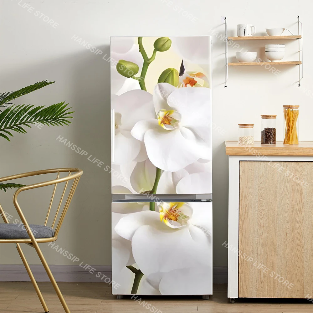 3D Illustration Sunflower Print Fridge Door Sticker Waterproof PVC ...