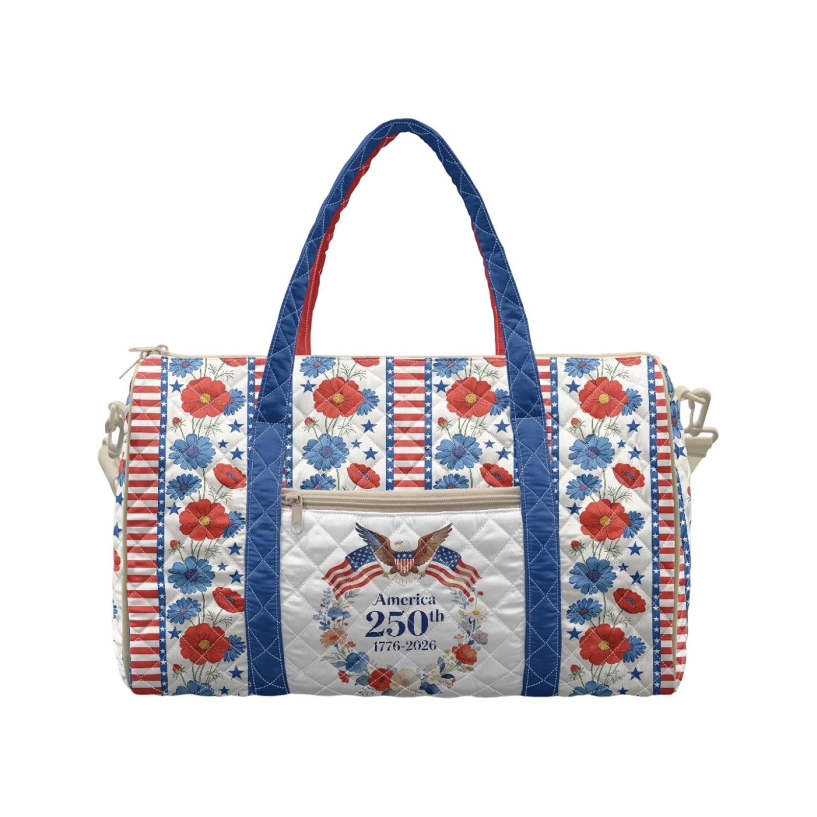 3D Independence Day Duffel Bag, Patriotic Embroidered Stars & Stripes ...