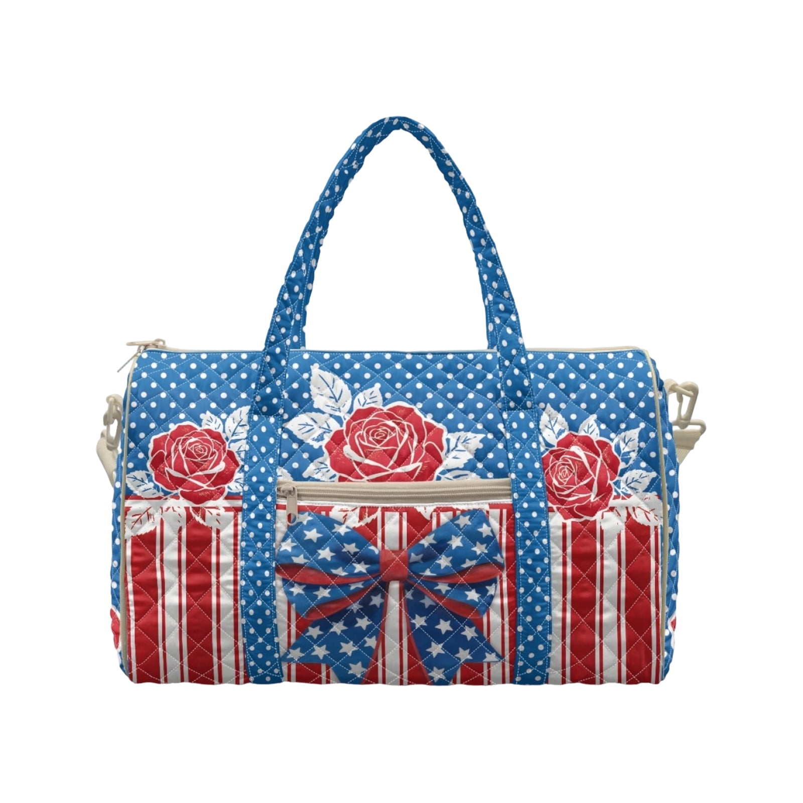 3D Independence Day Duffel Bag, Patriotic Embroidered Stars & Stripes ...