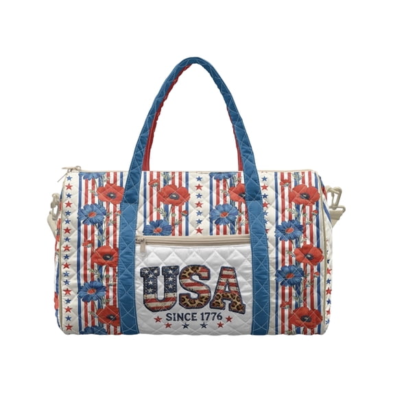 3D Independence Day Duffel Bag, Patriotic Embroidered Stars & Stripes ...