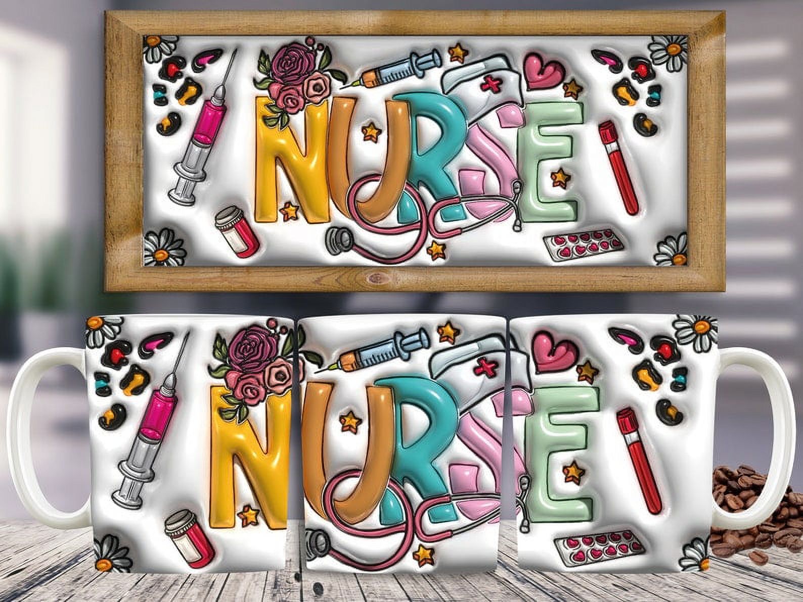 3D Inflated Nurse Mug Nurse Appreciation, Nursing Mug Nurse life ...