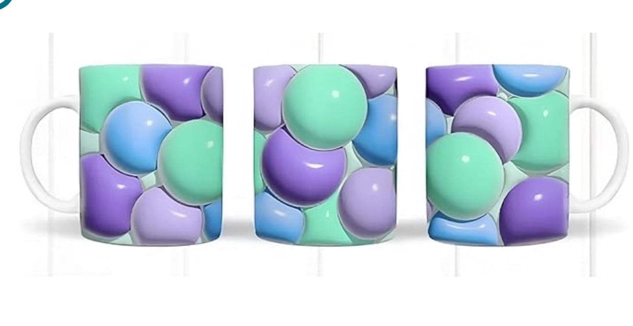 3D Inflated Puffy, Fluffy Mug’s Design, set of 4 different designs ...