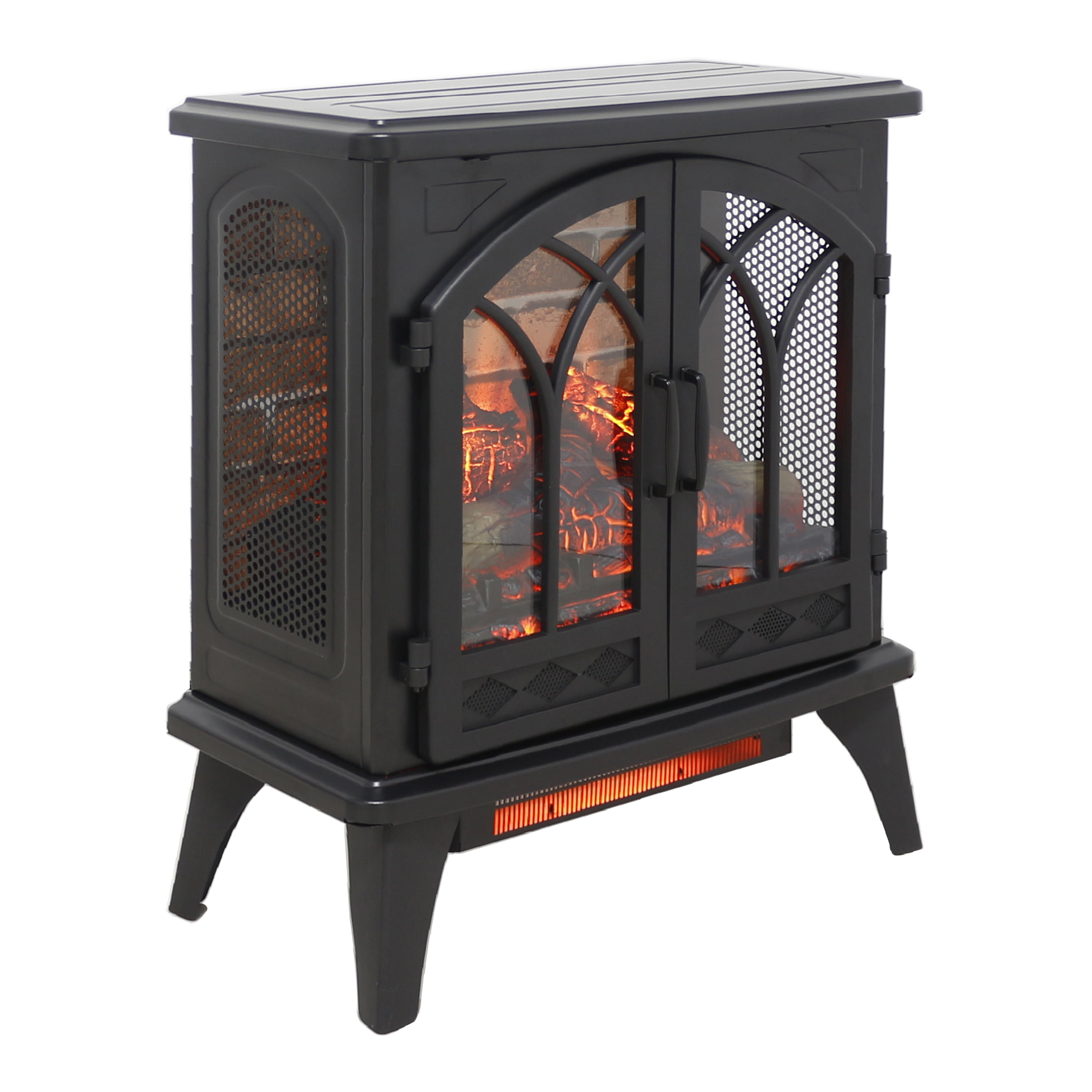 3D Infrared Heating Electric Fireplace Stove, 23.7" Adjustable ...