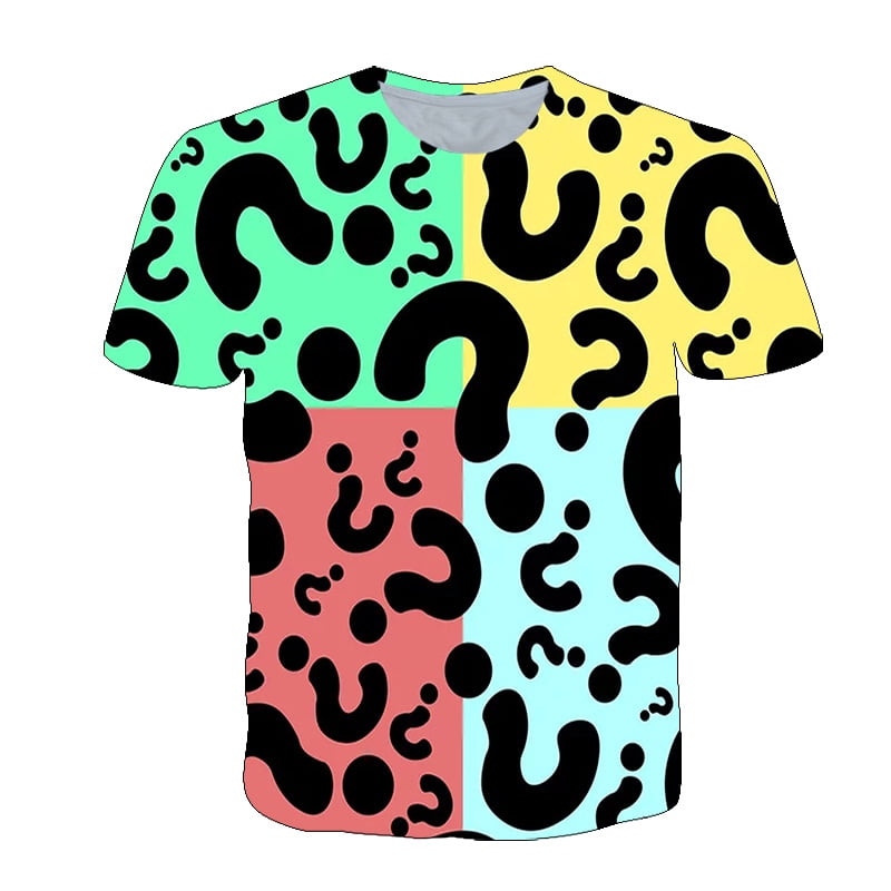 3D Interesting Question Mark Graphic t shirts Summer Fashion ...