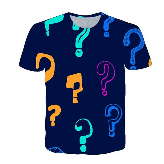 3D Interesting Question Mark Graphic t shirts Summer Fashion ...