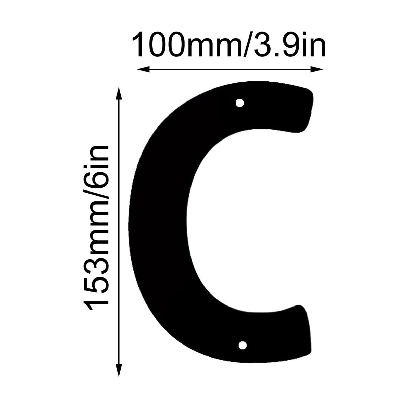 3D Iron House Number Letters - Antique Industrial Style with Screws ...