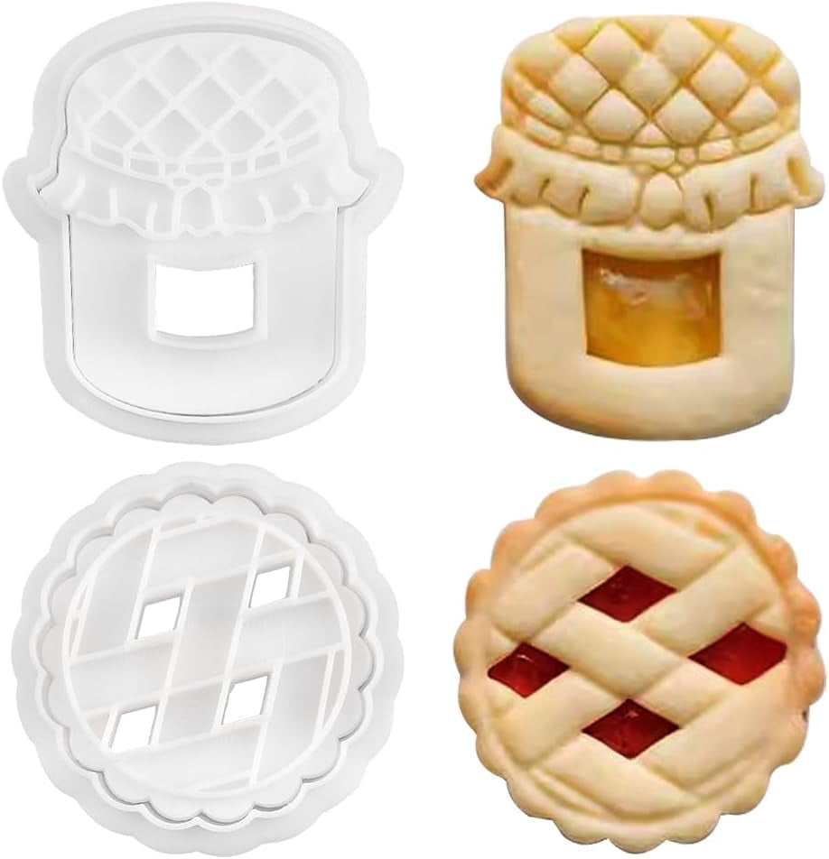 3D Jam Sandwich Cookie Cutter Set Small Cutters for Kids Biscuit Molds ...