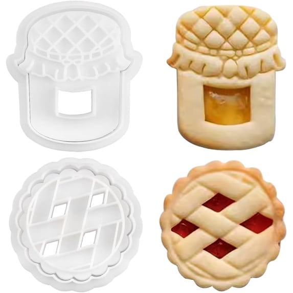 3D Jam Sandwich Cookie Cutter Set Small Cutters for Kids Biscuit Molds ...