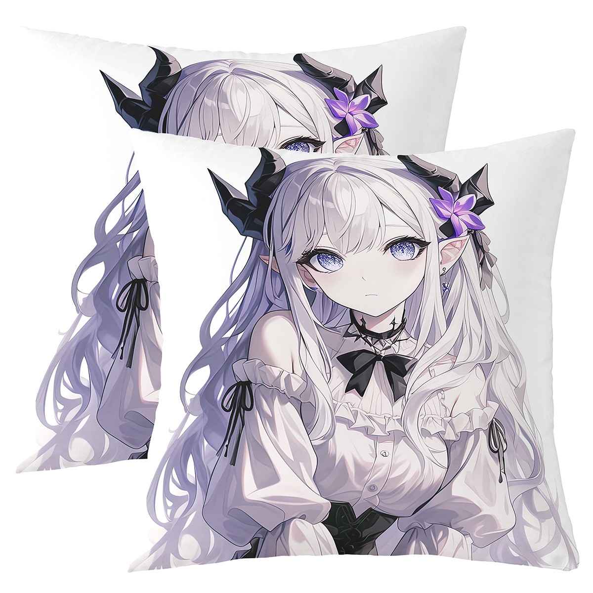 3D Japanese Throw Pillow Covers Pack of 2,Anime Decorative Pillow ...