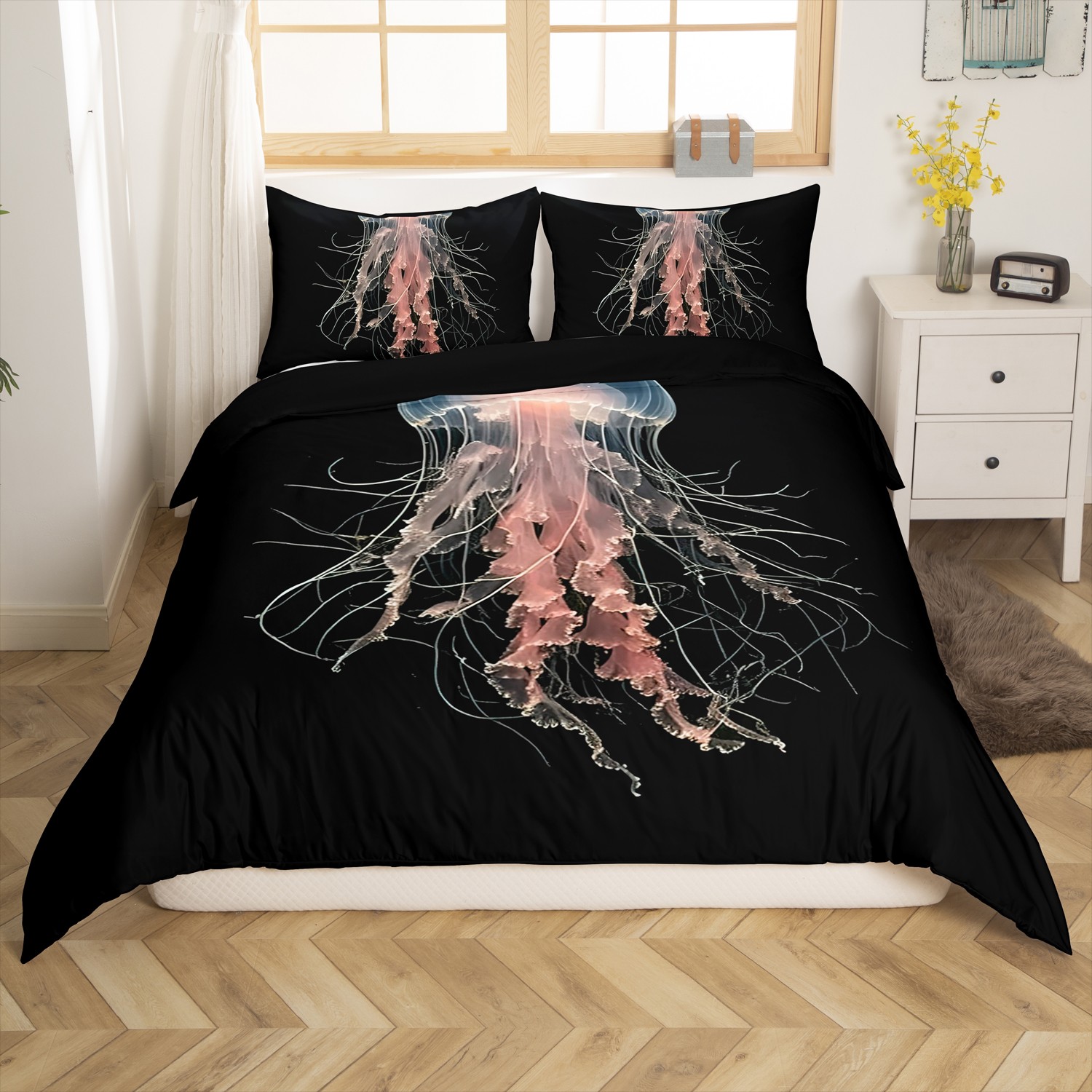 3D Jellyfish Bedding Set for Teens Adults,Beautiful Jellyfish Print ...