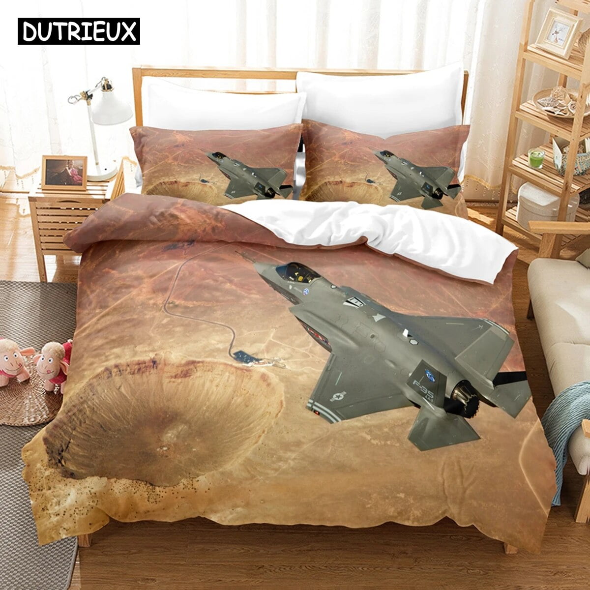3D Jet Fighter Battle Plane F-35 Bedding Sets Duvet Cover Set With ...
