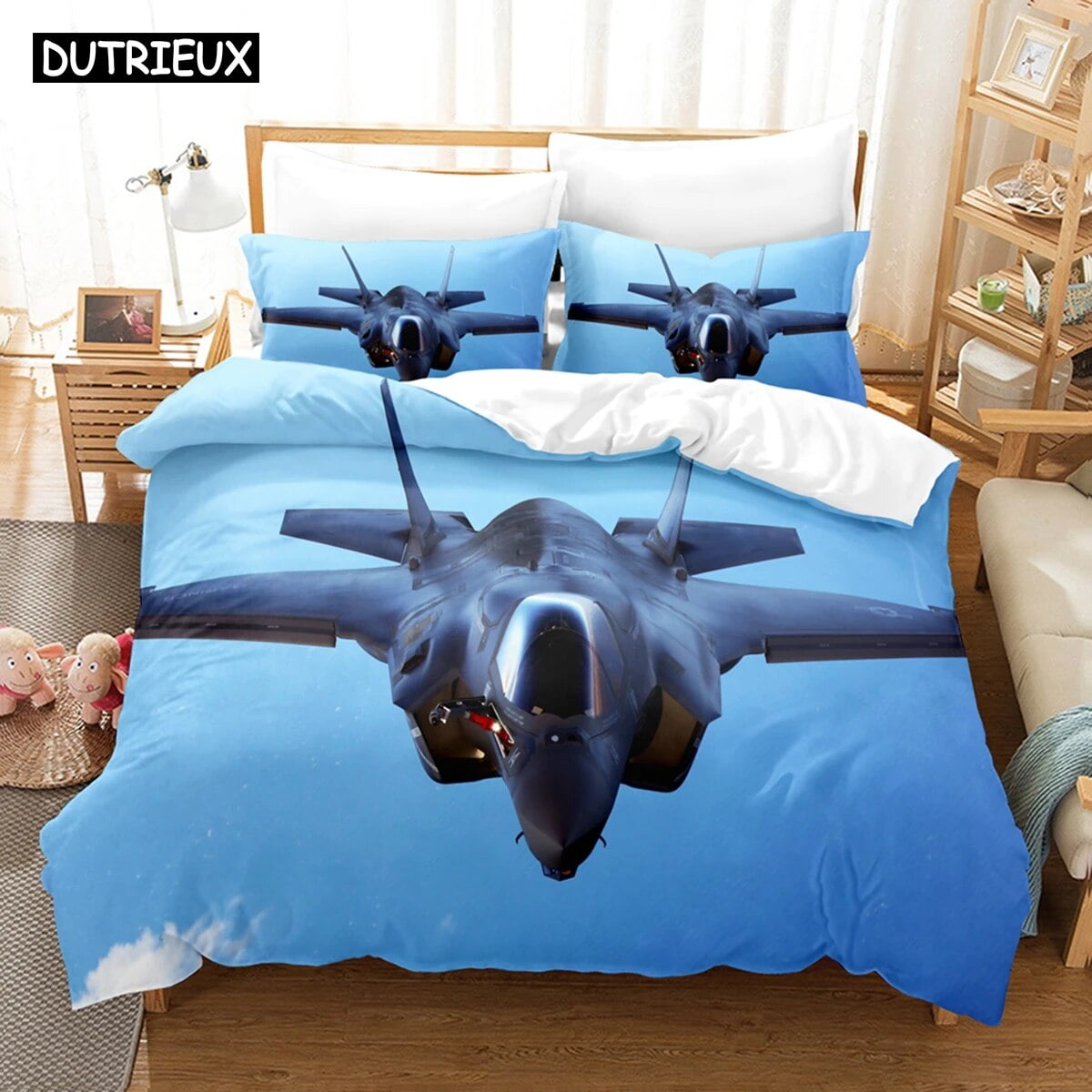 3D Jet Fighter Battle Plane F-35 Bedding Sets Duvet Cover Set With ...