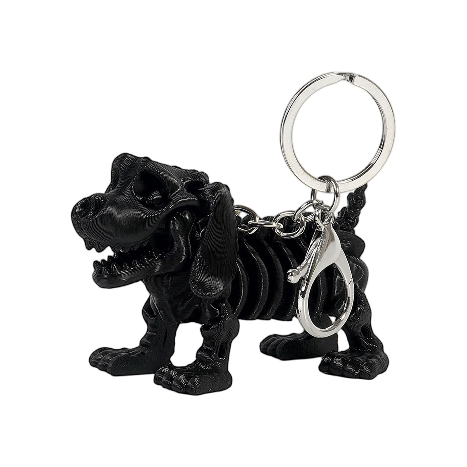 3D Keychain for Christmas,Cute Pink Dog Skeleton Keychain Durable 3D ...
