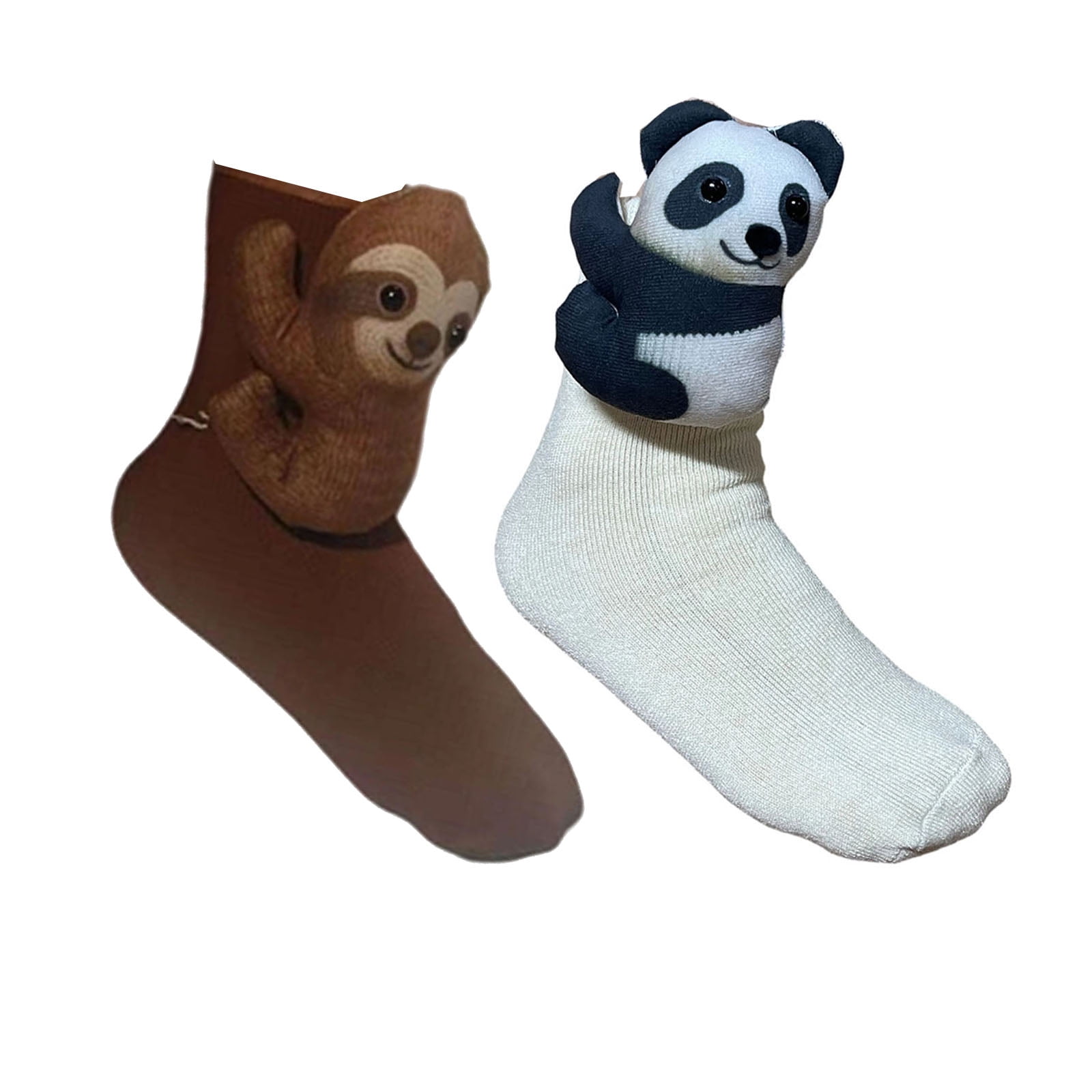 3D Knit Animal Hug Sock - Hand-Knit Style Winter Socks with Cute Animal ...