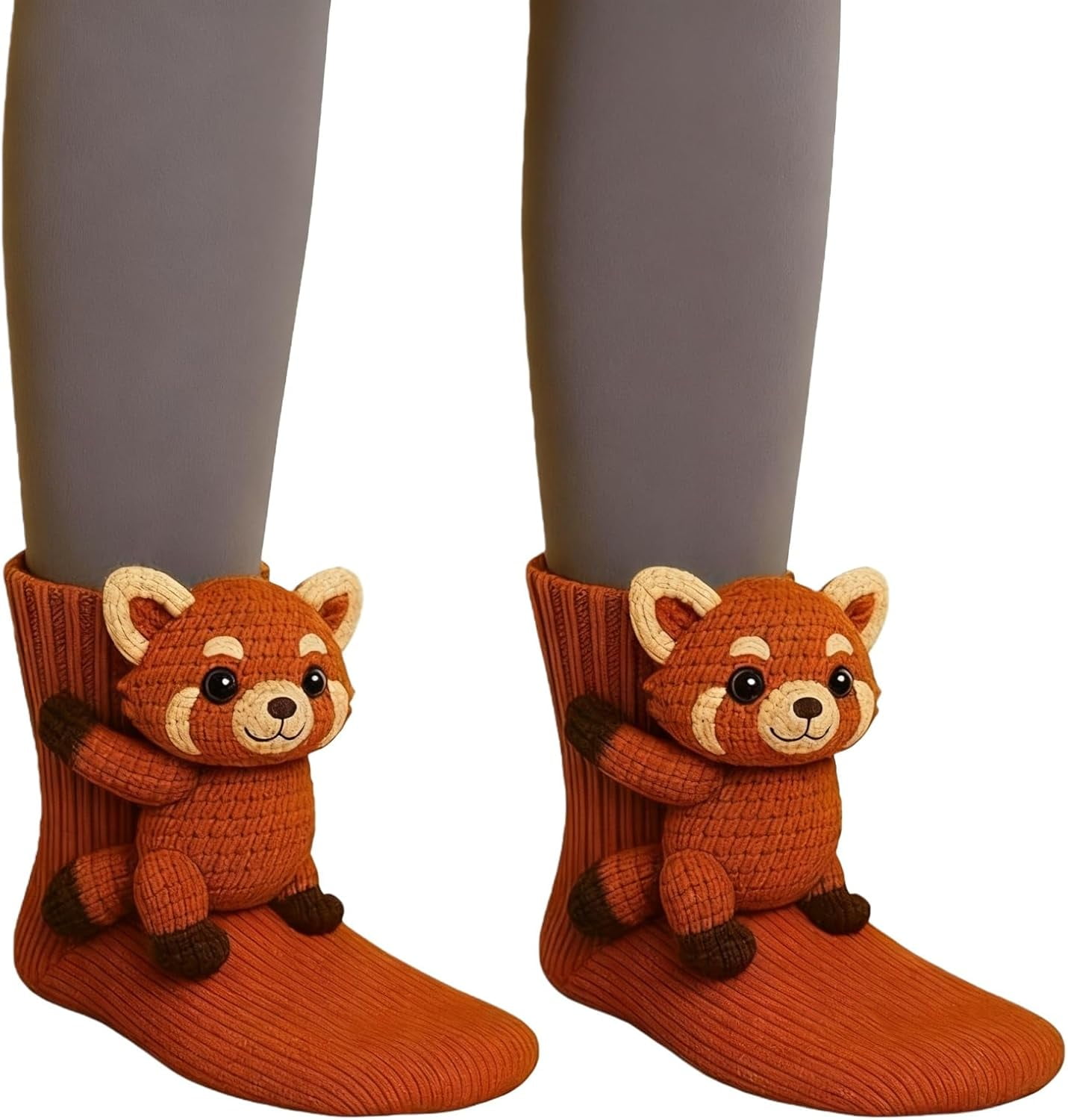 3D Knit Animal Socks Hand Crocheted Sloth Socks Novelty Animal Hug Sock ...