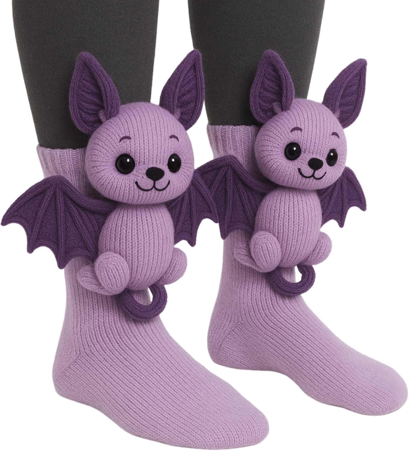 3D Knit Bat Animal Socks Funny Socks for Girls & Women - Christmas ...