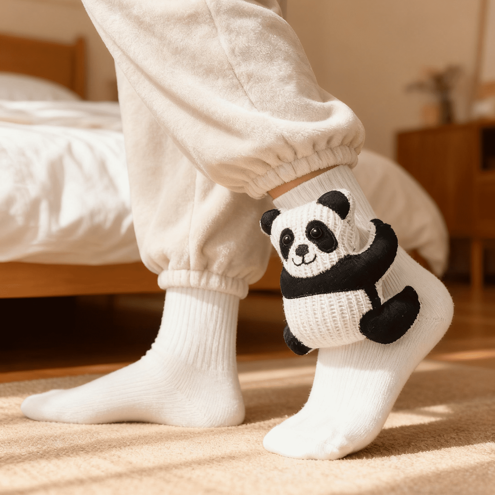 3D Knit Raccoon Animal Socks Novelty Cute Handmade Cotton Animal Socks ...