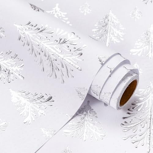 3D Kraft Christmas Wrapping Paper Roll - Mini Roll - 17 Inch x 16.5 ...