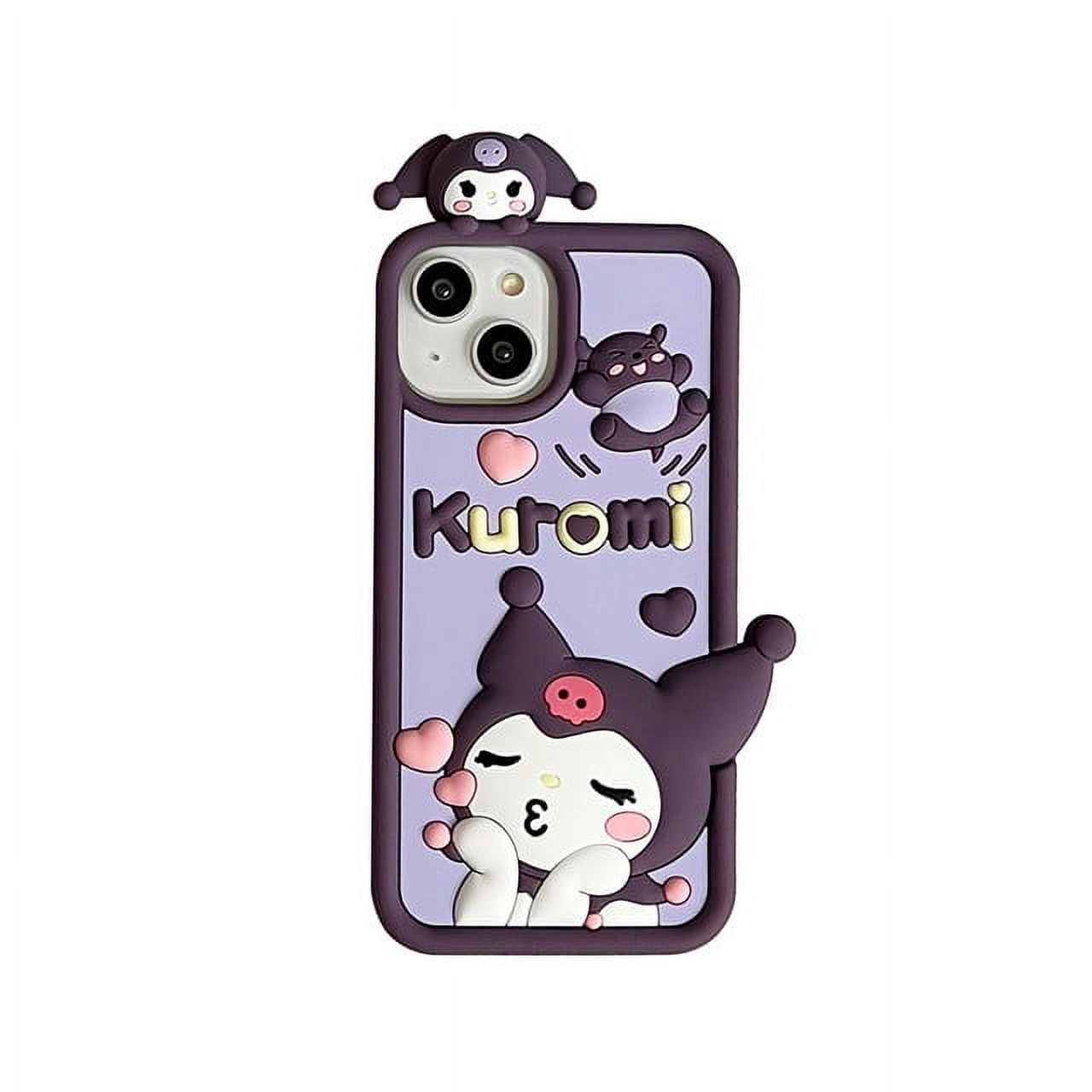 3D Kuromi Toy Soft silicone Cute Cartoon Phone Case for iPhone X XS 7 8 ...