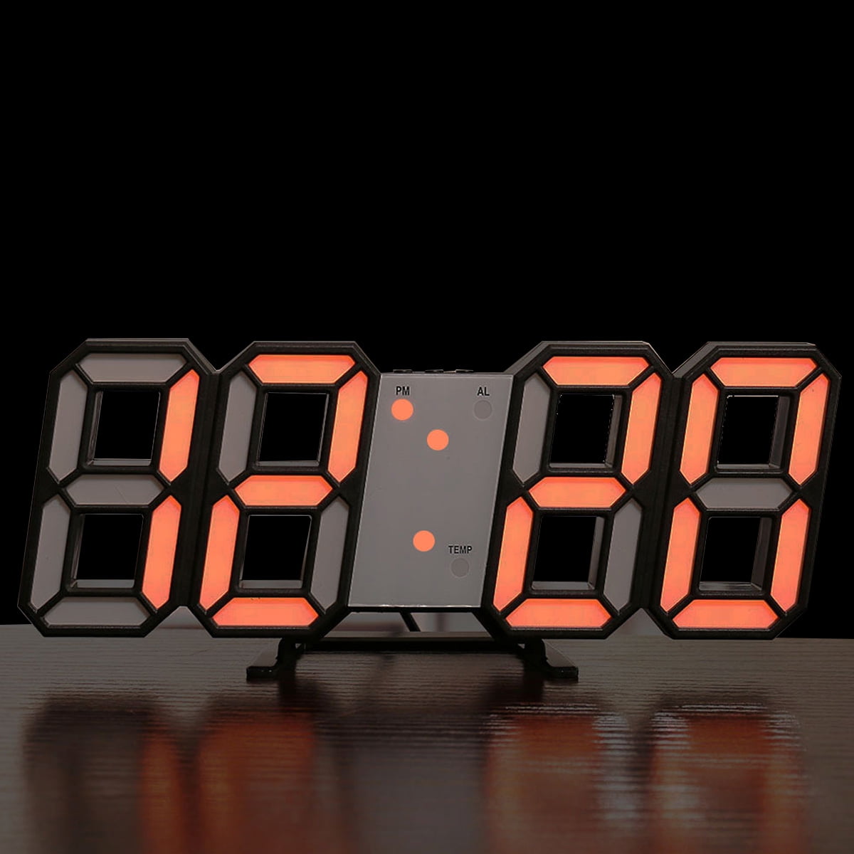 3D LED Digital Alarm Clock Table Wall Modern Alarm Clock ...