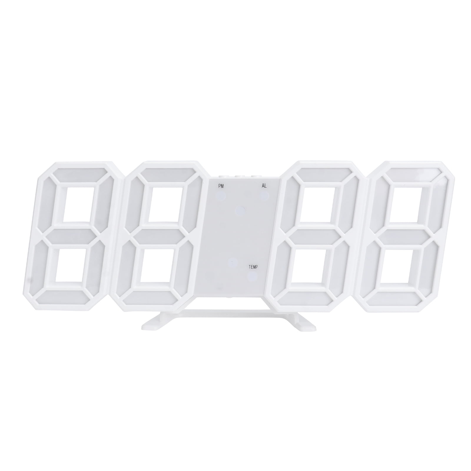 3D LED Digital Clock Creative Wall Desk Alarm Clock USB Charging Clock ...