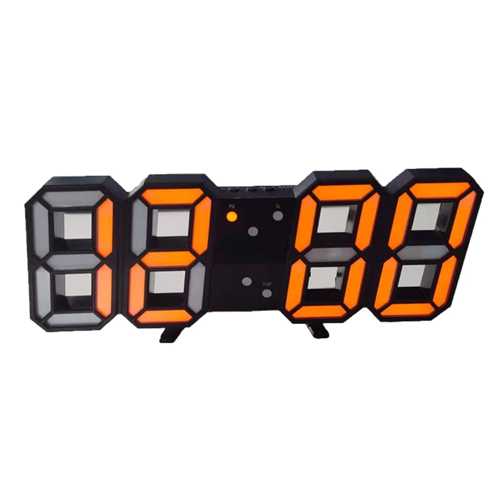 3D LED Digital Alarm Clock Desk Wall Clocks, Temperature, Nightlight ...