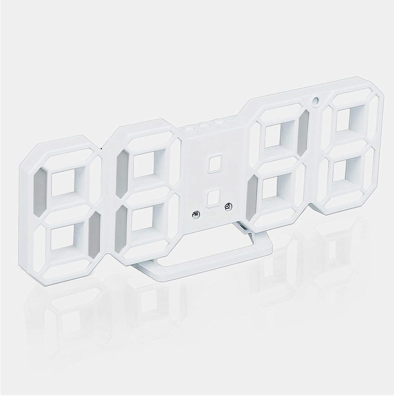 3D LED Digital Wall Clock, 9.5" Desk Alarm Clock, with 3 Adjust ...
