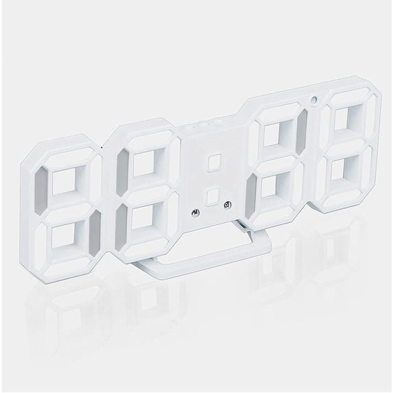 3D LED Digital Wall Clock, 9.5" Desk Alarm Clock, with 3 Adjust ...