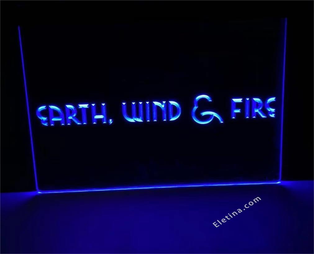 3D LED Neon Signs Bar Neon Light Sign Earth Wind And Fire Led ...