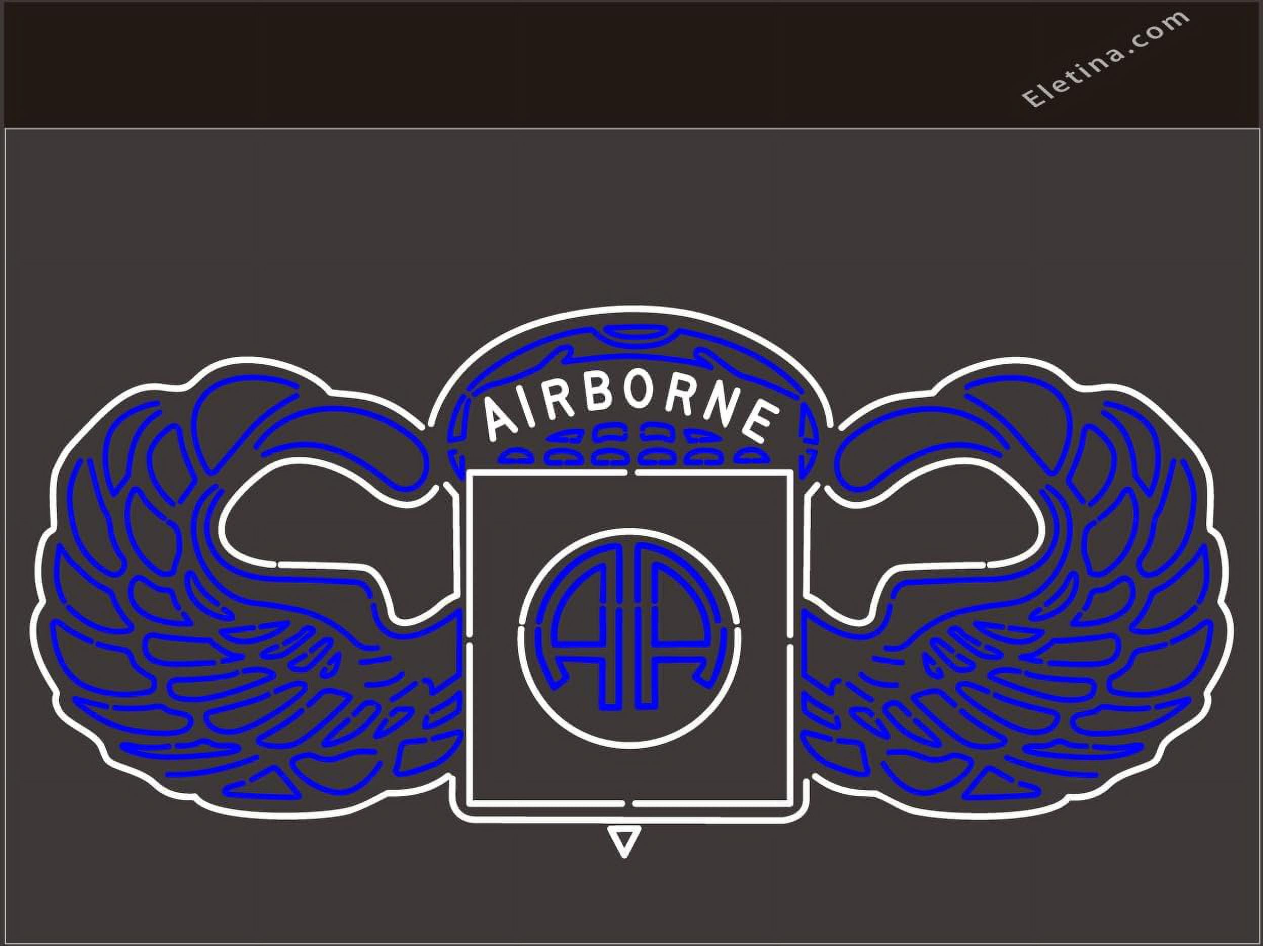 3D LED Neon Signs Bar Neon Light Sign Us Army 82nd Airborne Division ...
