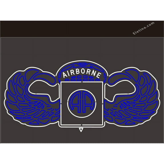 3D LED Neon Signs Bar Neon Light Sign Us Army 82nd Airborne Division ...
