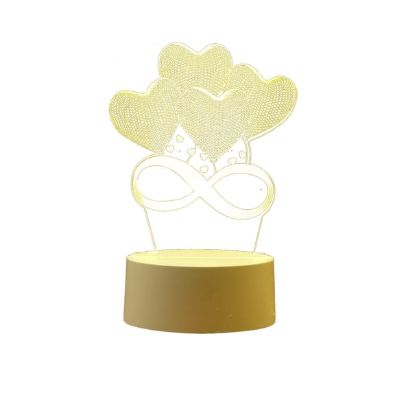 3D LED Night Light Table Lamp - USB Powered Acrylic Decorative Light ...