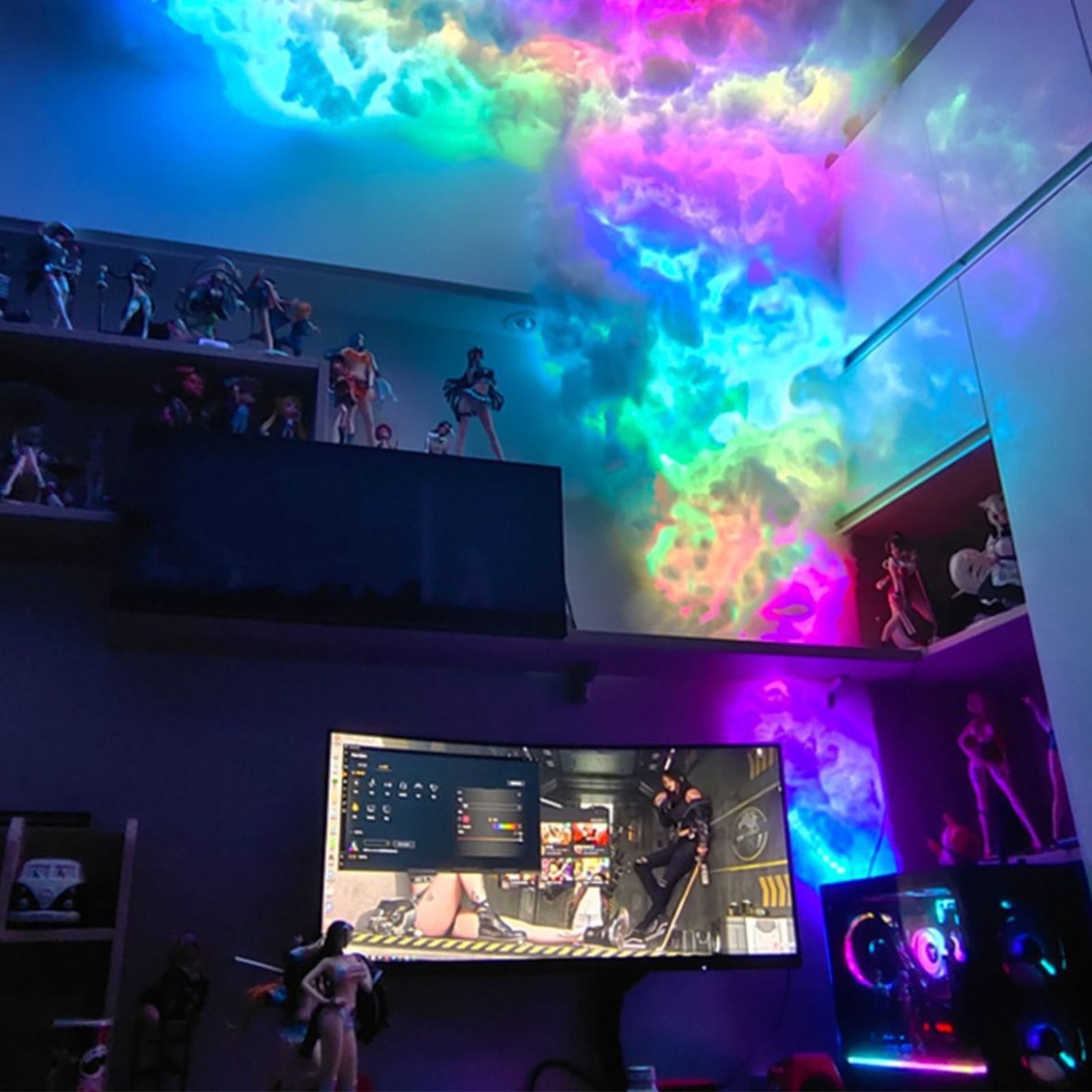 3D LED Thundercloud Light Kit, Cotton Cloud Light, Music Sync Colorful ...