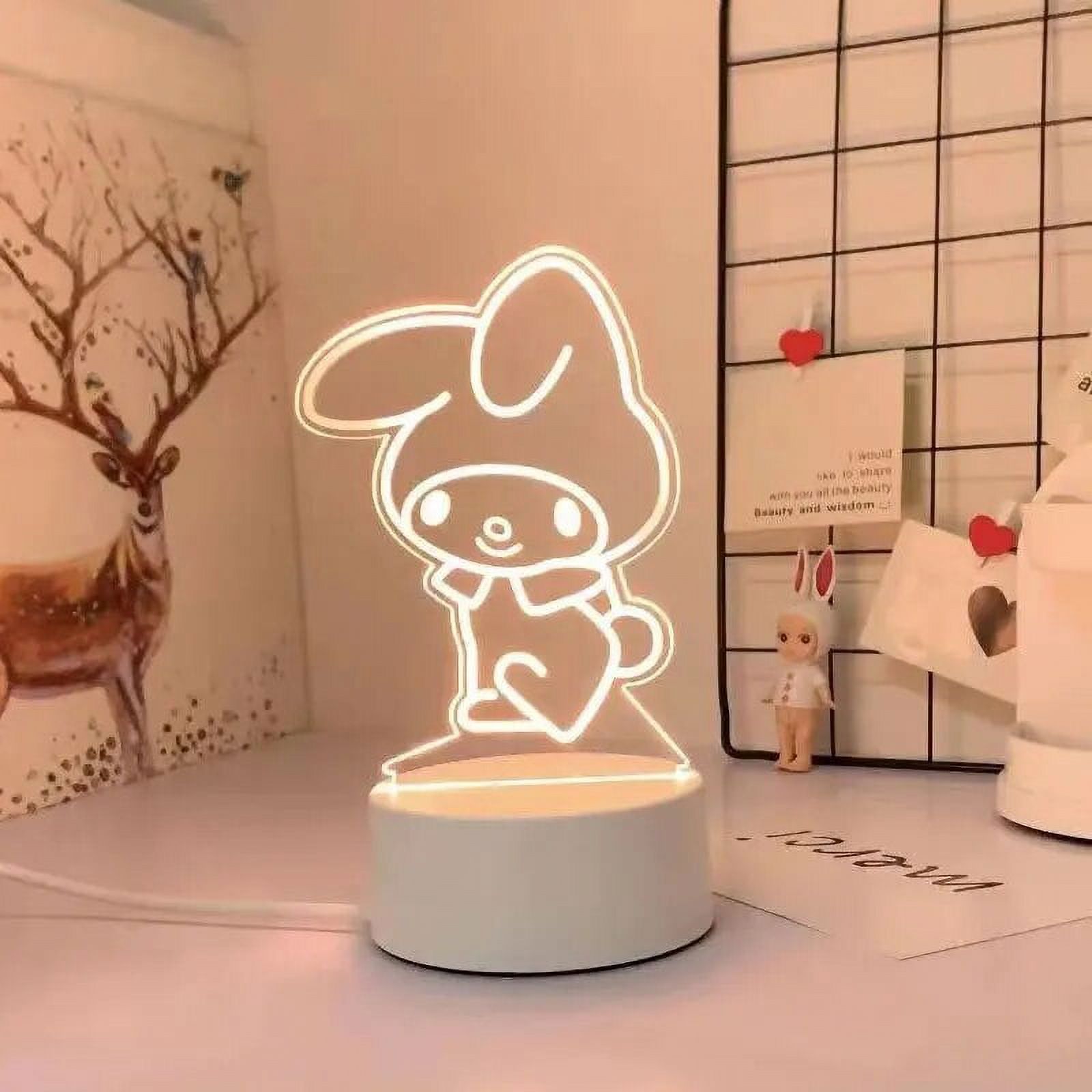 3D Lamp Acrylic Anime Cartoon My Melody Cinnamoroll Kuromi Purin Dog ...