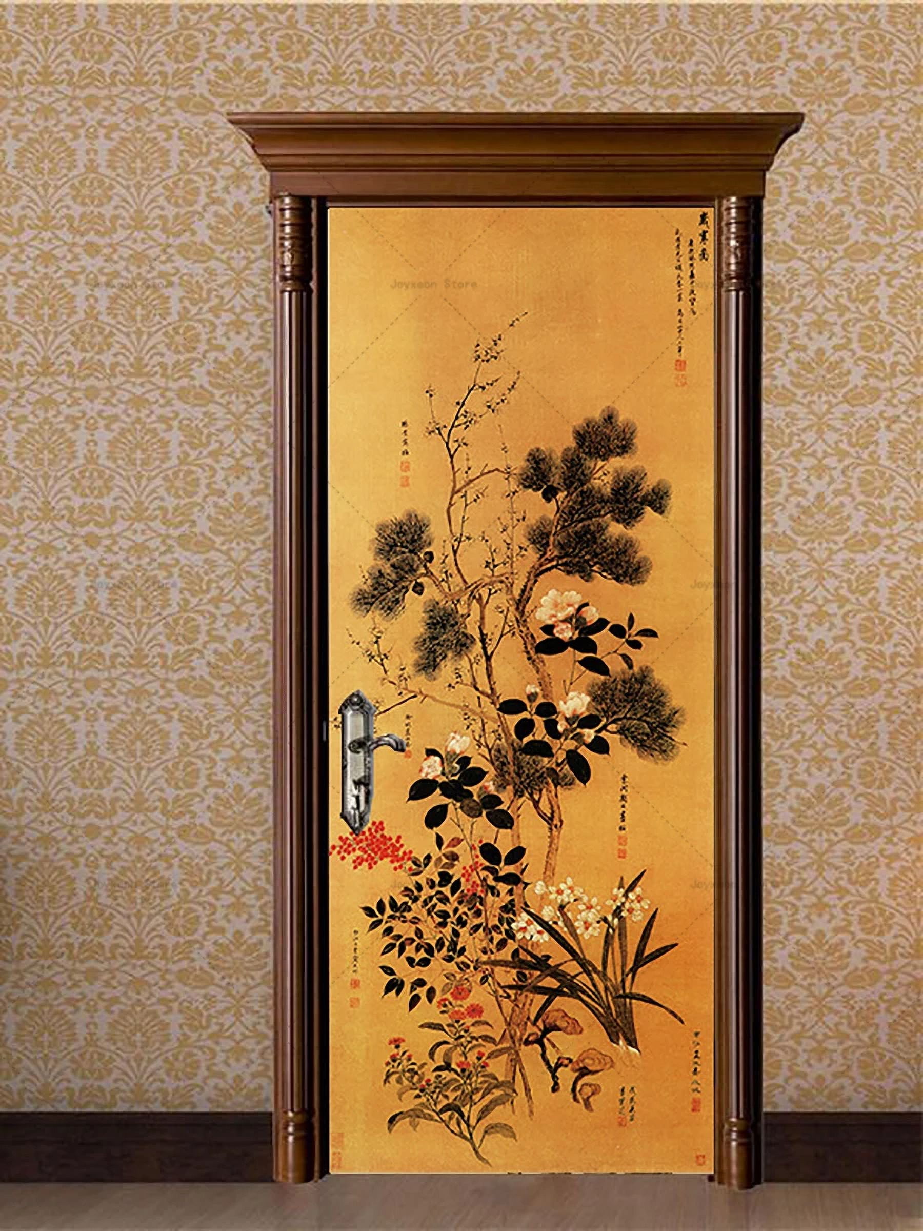 3D Landscape Door Sticker Vinyl PVC Waterproof Self-Adhesive Wallpaper ...