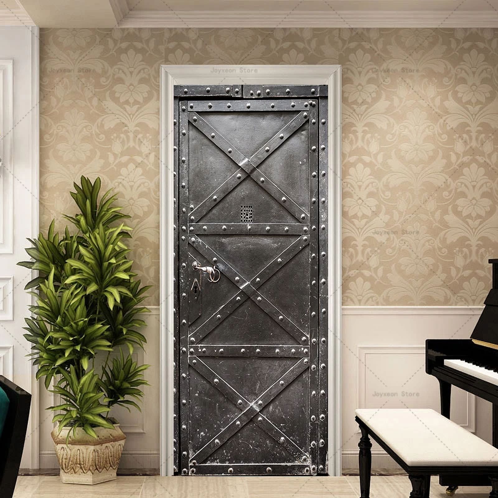 3D Landscape Door Sticker Vinyl PVC Waterproof Self-Adhesive Wallpaper ...