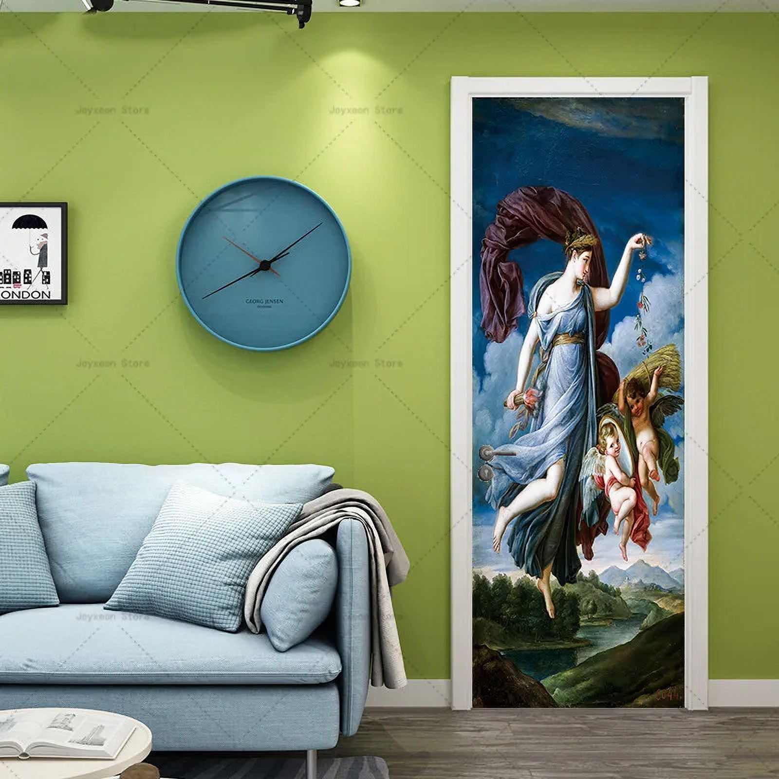 3D Landscape Door Sticker Vinyl PVC Waterproof Self-Adhesive Wallpaper ...