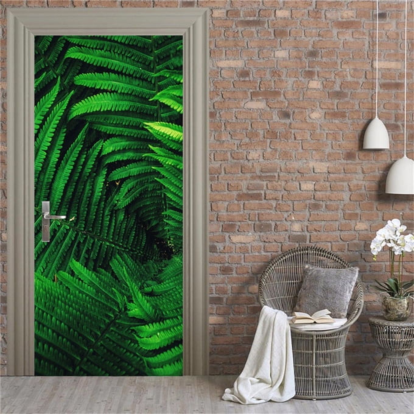 3D Landscape Door Sticker Wooden Door Cover Refurbish Poster Self ...