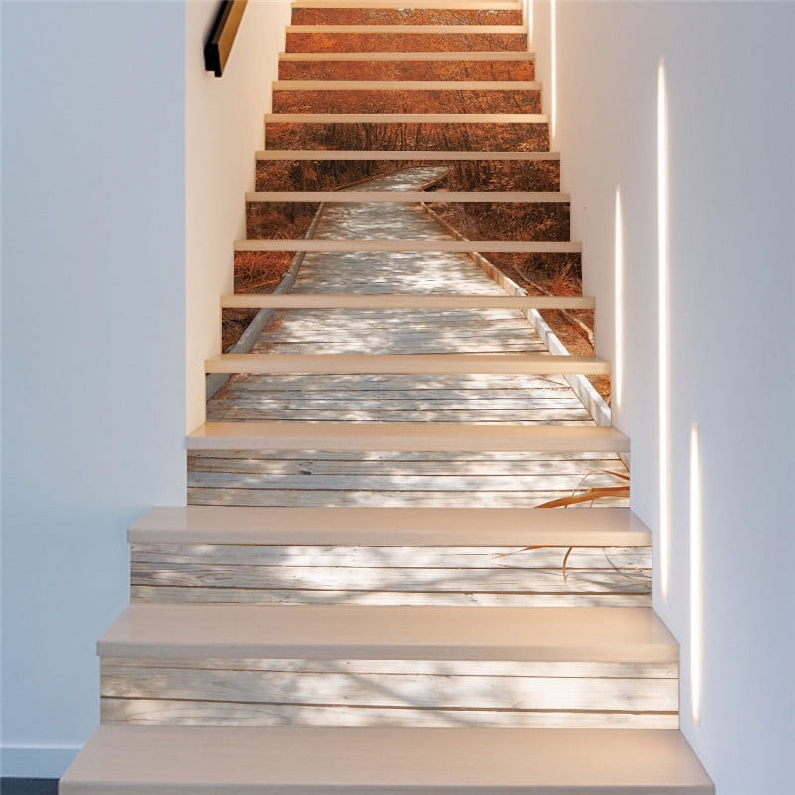 3D Landscape Stair Sticker House Ladder Art Sticker PVC Waterproof Self ...