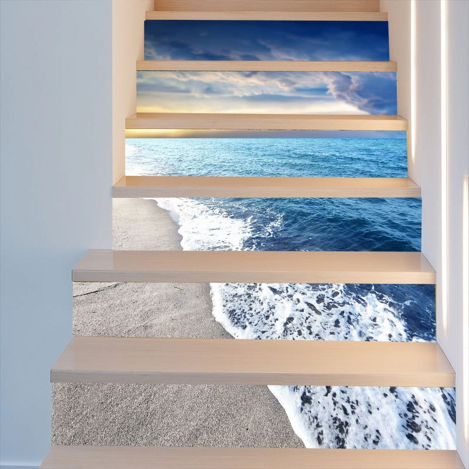 3D Landscape Stair Sticker House Ladder Art Sticker PVC Waterproof Self ...